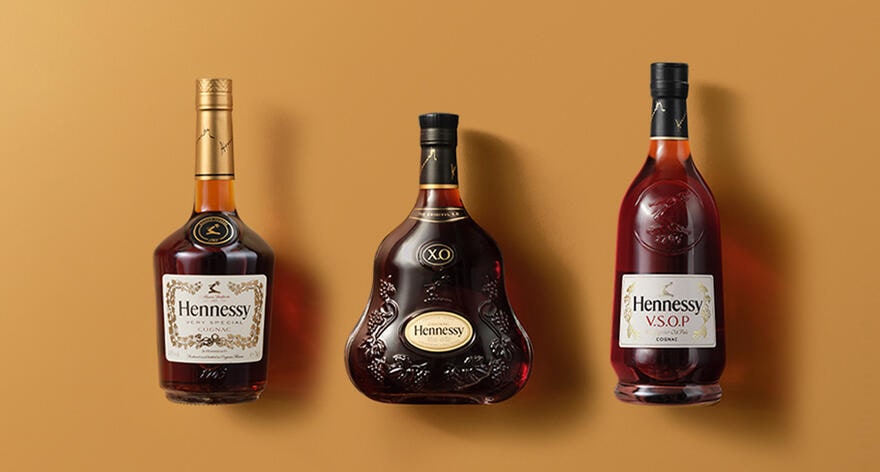 Finest cognac: Hennessy XO, Hennessy Paradis and other cognac bottles